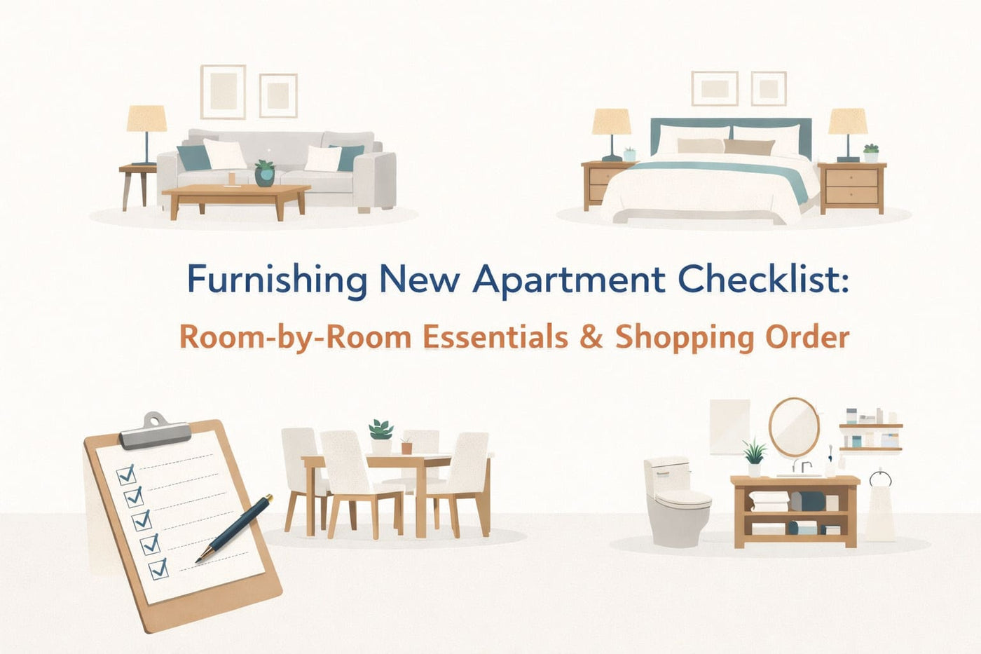 New Apartment Furnishing Guide 2026: Must-Have Items by Room + Order ...