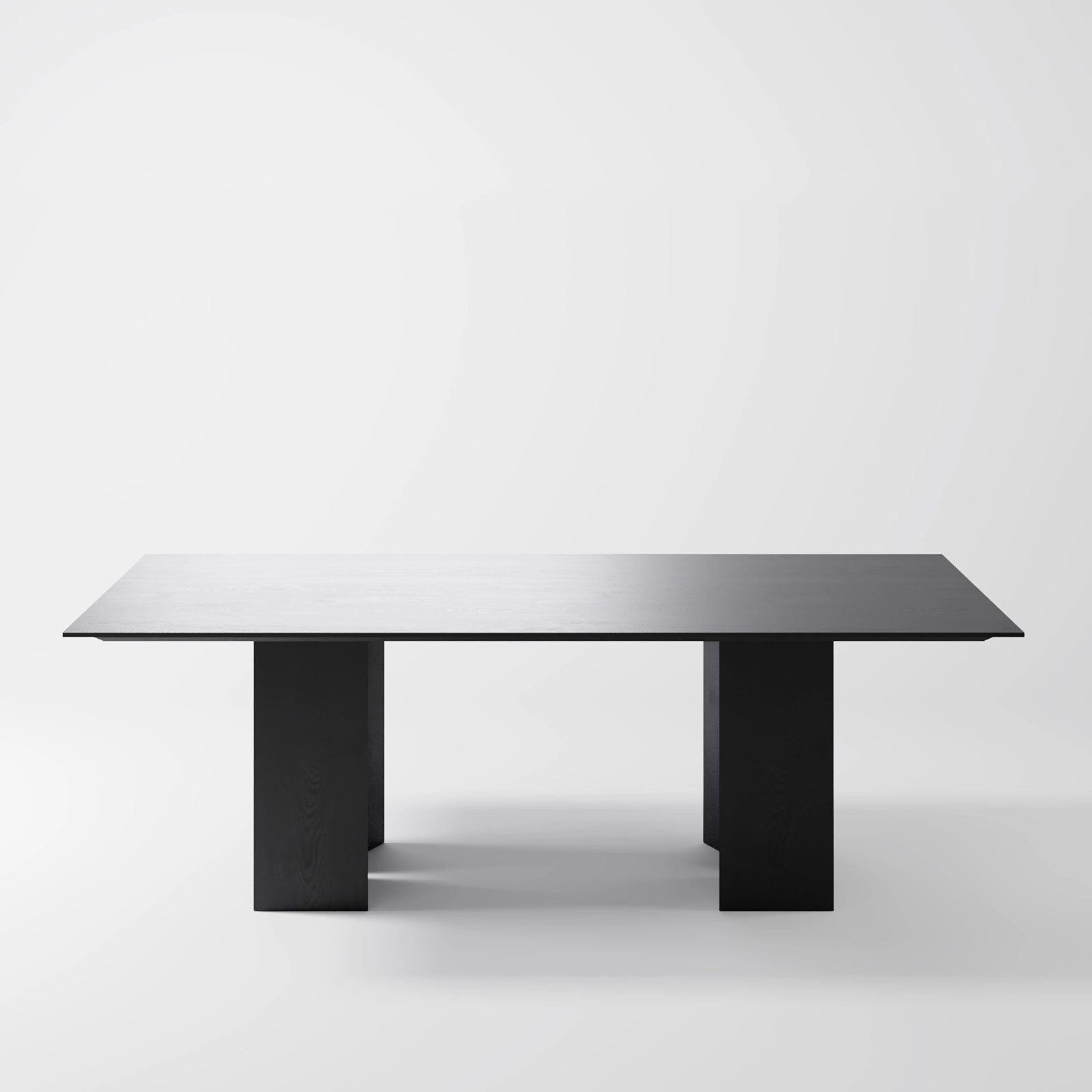 Victoria Dining Table – Triangular Legs & Walnut Finish | FullFlat